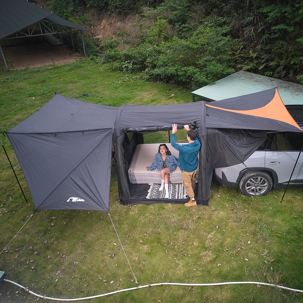 MKCAMP Black Oxford Electric Car Camping Rear Hatch Tent – MKCAMP ...